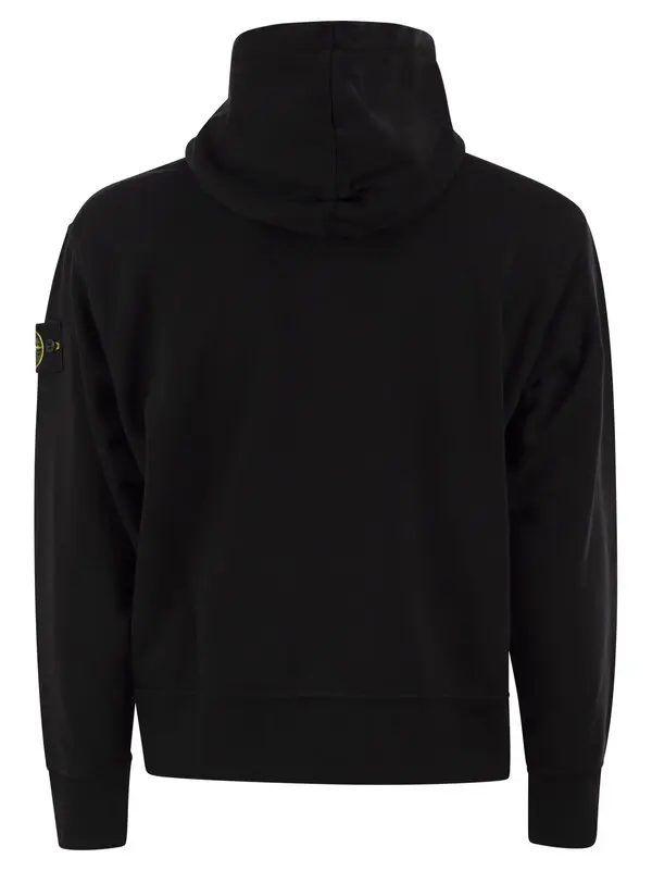 Stone Island Cotton Hooded Zip-up Sweatshirt
