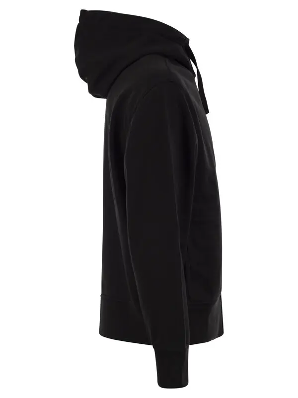 Stone Island Cotton Hooded Zip-up Sweatshirt
