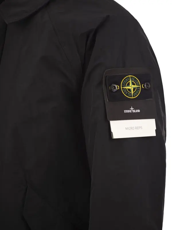 Stone Island Micro Reps Padded Coat With Compass Badge