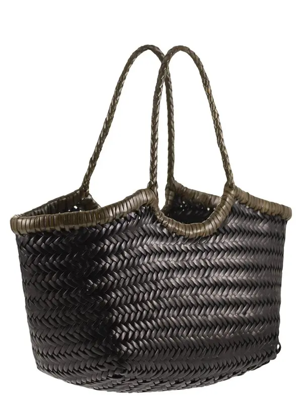 Dragon Diffusion Nantucket Two-tone Woven Buffalo Calfskin Bag