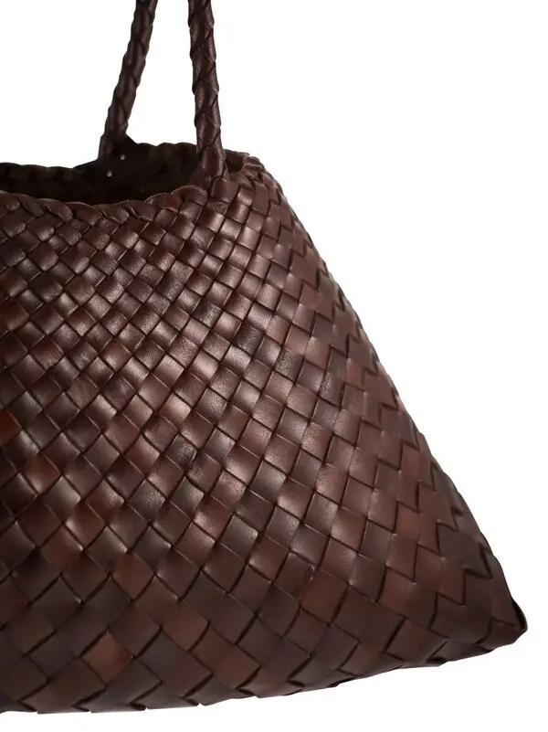 Dragon Diffusion Santa Croce Big Woven Leather Bag - Brown
