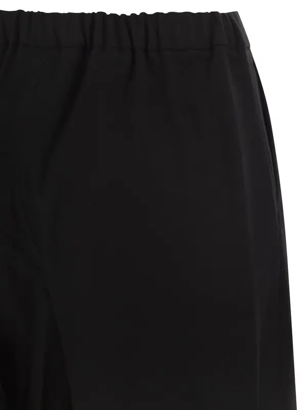 Max Mara Smmfloria Virgin Wool Stretch Trousers With Drawstring Waist