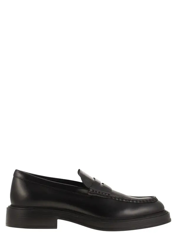 TOD'S Leather Loafers - Black