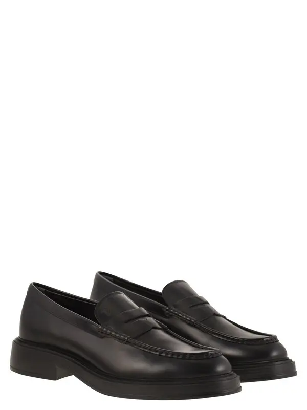 TOD'S Leather Loafers - Black