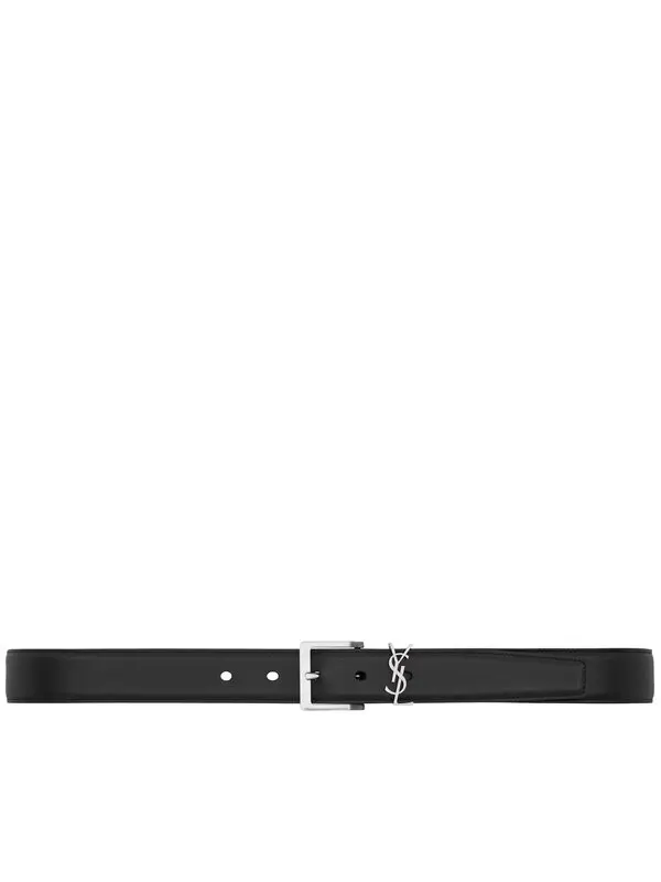 Saint Laurent Leather Belt - Black