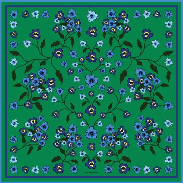 JESSIE ZHAO NEW YORK Emerald Echo Double Sided Silk Scarf - Green