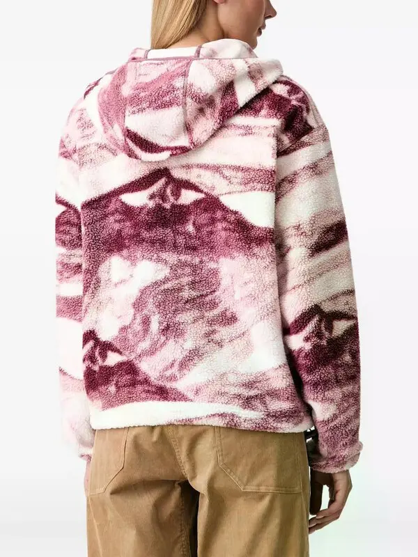 Columbia Helvetia Ii Mountain-print Fleece Hoodie - White