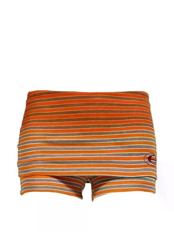 ANOMALIES DEPARTMENT Gradient Striped Layered Shorts