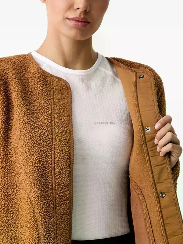 Columbia Fleece-texture Logo-patch Jacket