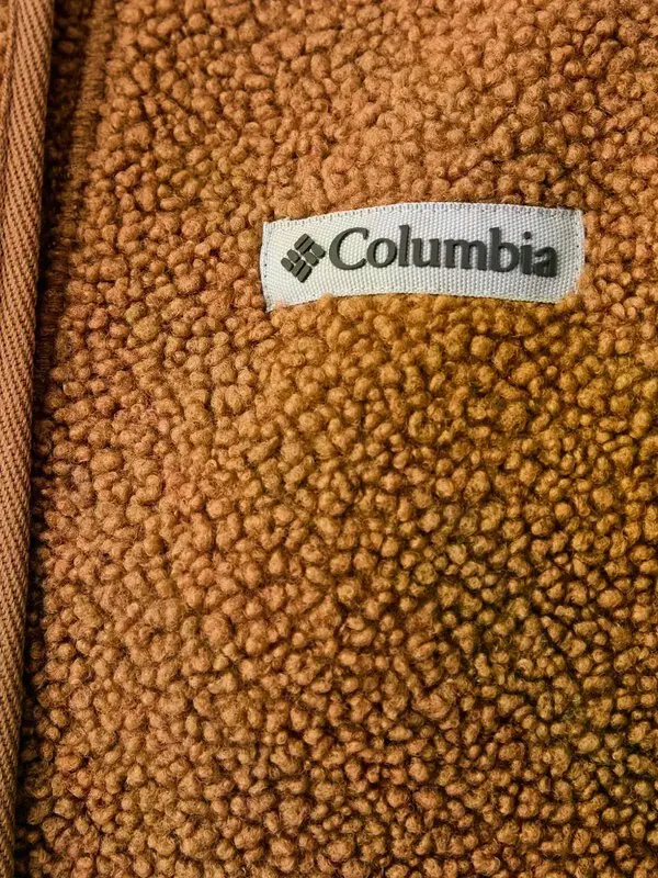 Columbia Fleece-texture Logo-patch Jacket