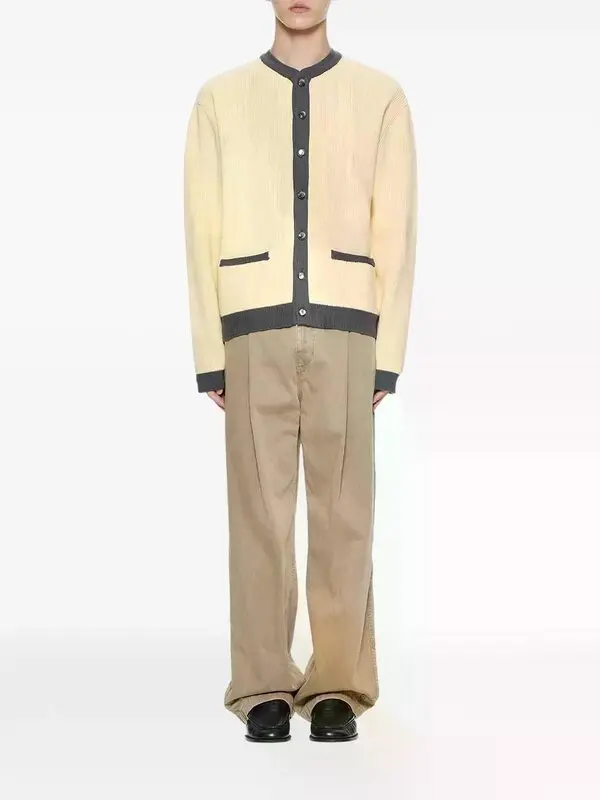 WOOYOUNGMI Ribbed-knit Buttoned Cardigan