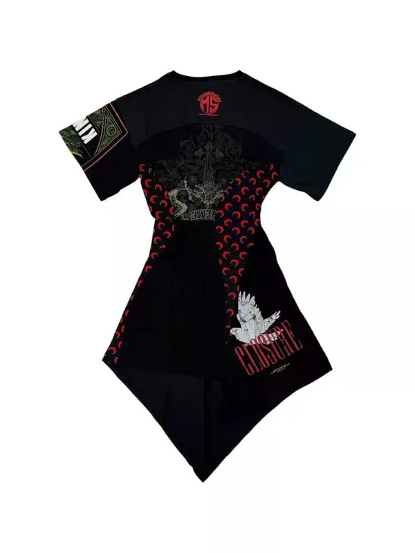MARINE SERRE Print-detail Asymmetric Mini Dress