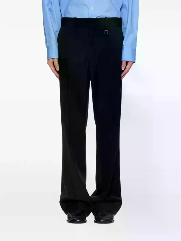 WOOYOUNGMI Logo-detail Belt-loop Trousers