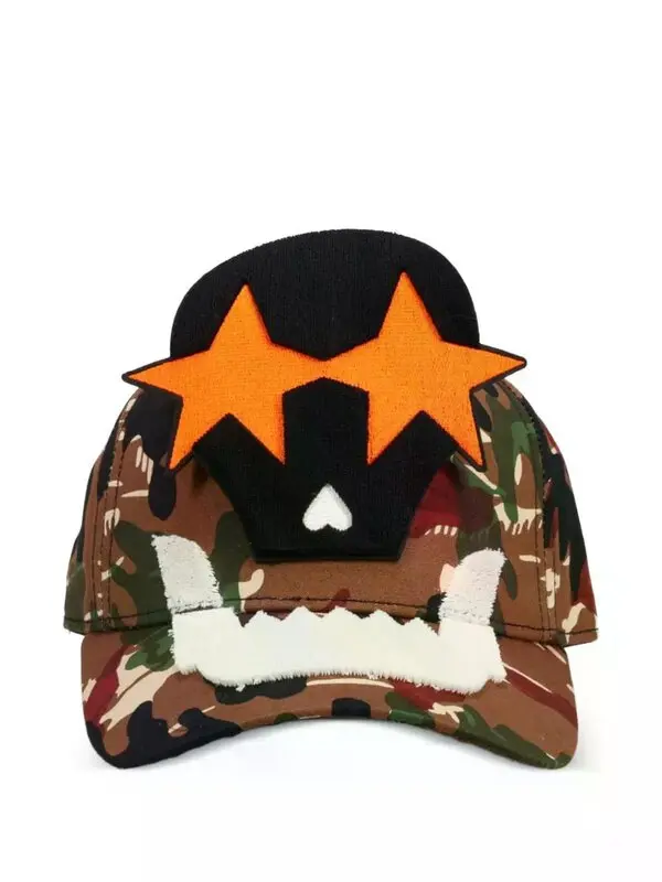WALTER VAN BEIRENDONCK Camouflage-pattern Baseball Cap - Brown