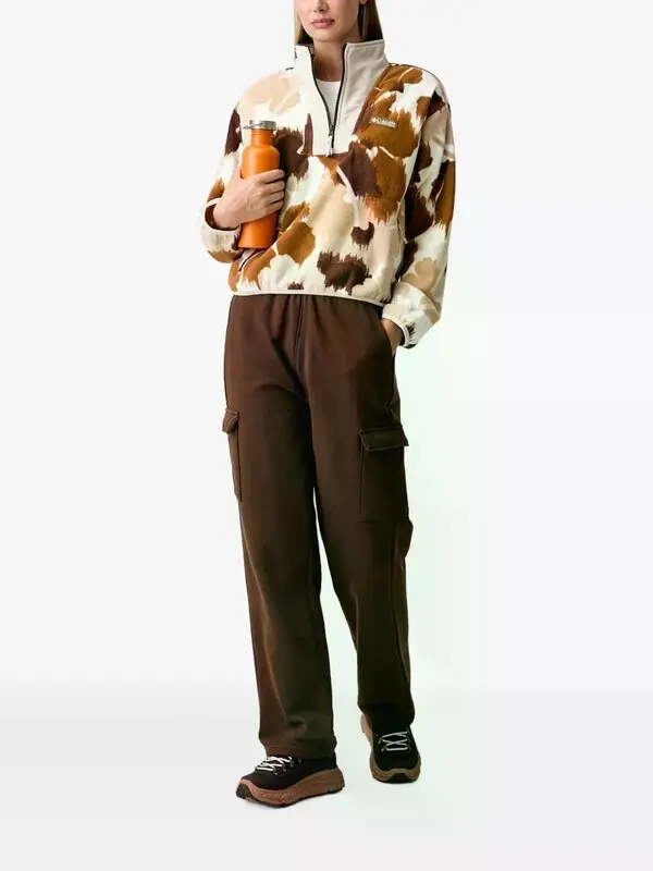 Columbia Sequoia Grove Ii Abstract-print Fleece Sweatshirt - Neutrals