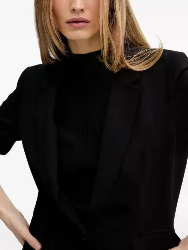 Dkny Single-breasted Ruched-sleeve Blazer