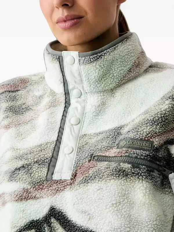 Columbia Mountain-print Fleece Pullover - Green