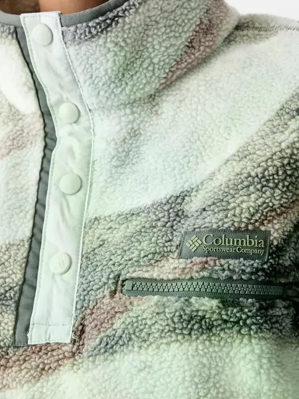 Columbia Mountain-print Fleece Pullover - Green