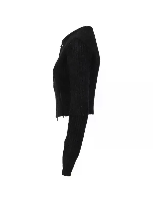 POST ARCHIVE FACTION Ribbed-knit Zip-up Sweater