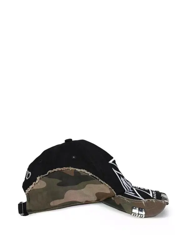 N.HOOLYWOOD Camo-print Distressed Cap