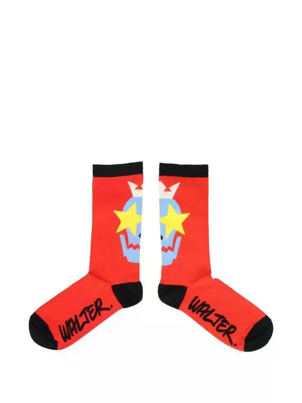 WALTER VAN BEIRENDONCK Graphic Crew Socks