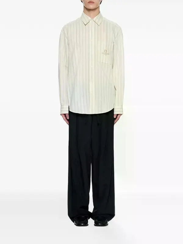 WOOYOUNGMI Striped Logo-detail Shirt