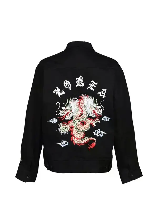 EL CONDUCTORH Dragon-embroidered Cotton Jacket