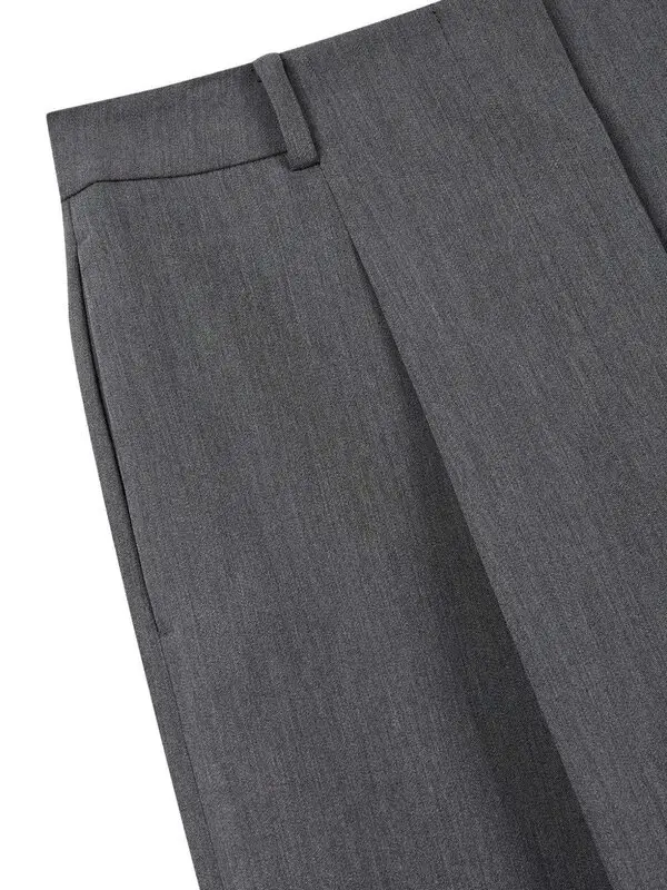 STUDIO TOMBOY Pleated Wide-leg Tailored Trousers