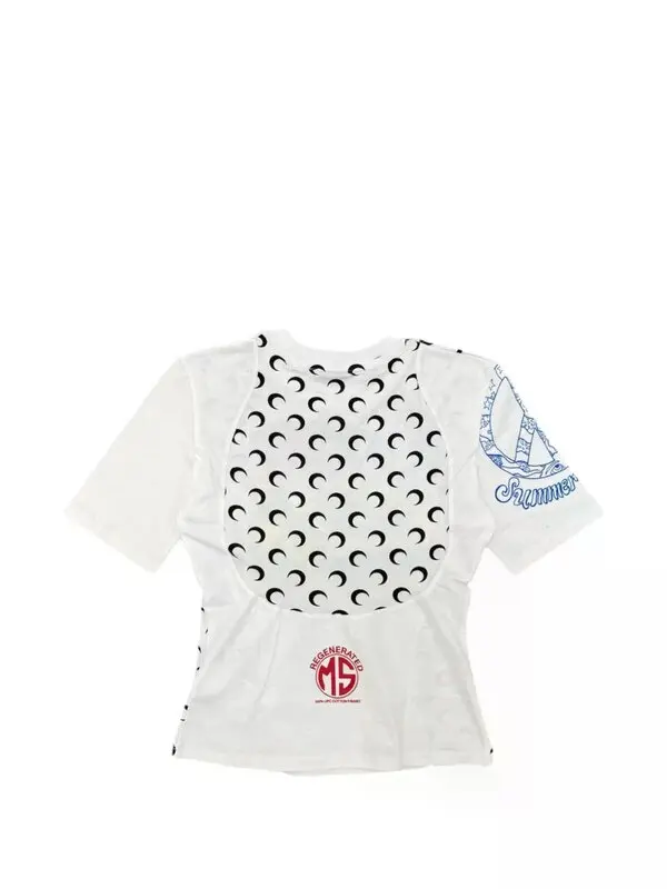 MARINE SERRE Moon-print Crew Neck T-shirt