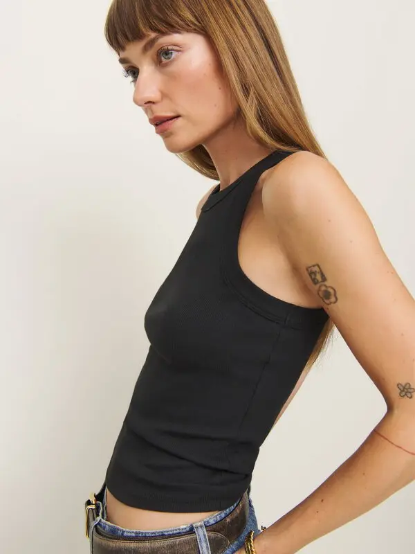 REFORMATION Tasha Tank Top - Black