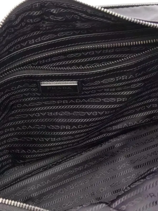 Prada 2020s Tessuto Saffiano Shoulder Bag - Black