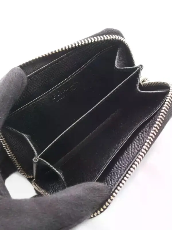 Prada 2010s Triangle Logo Saffiano Leather Coin Purse