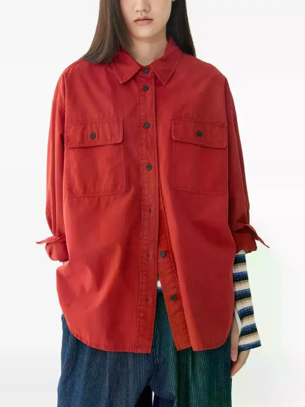 STUDIO TOMBOY Chest-pocket Cotton Shirt