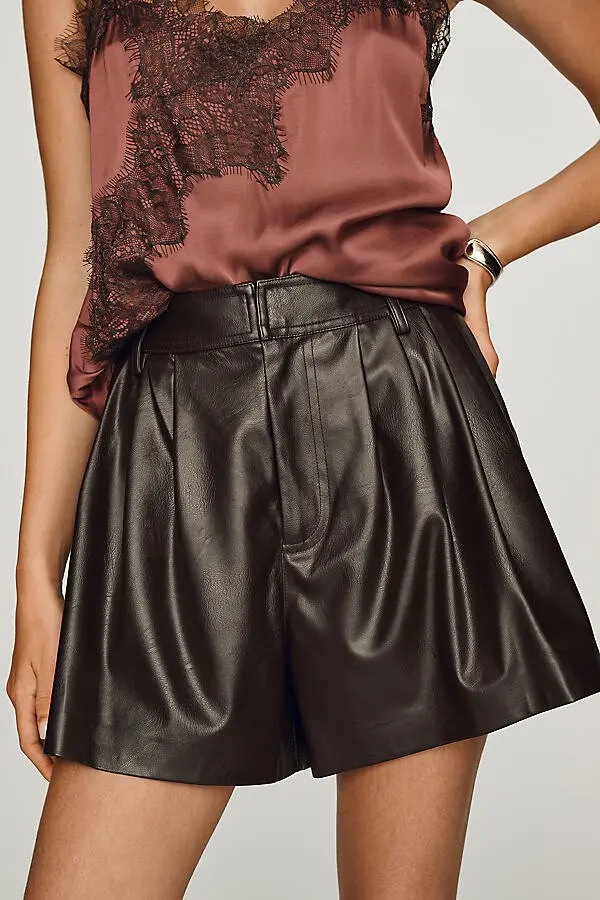 Astr The Label Atherton Faux-leather Shorts