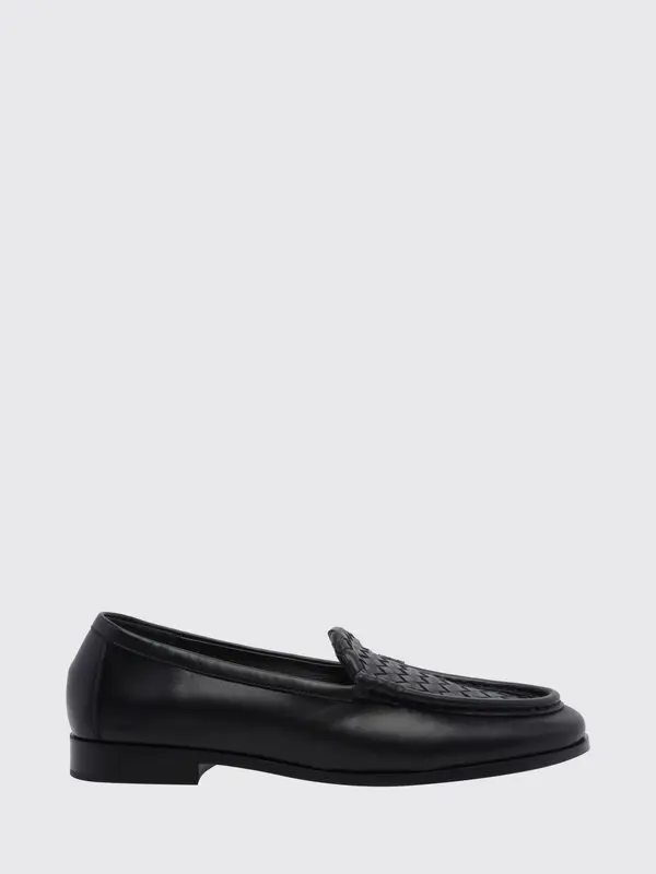 Bottega Veneta Silenzio Intrecciato Lambskin Leather Loafers