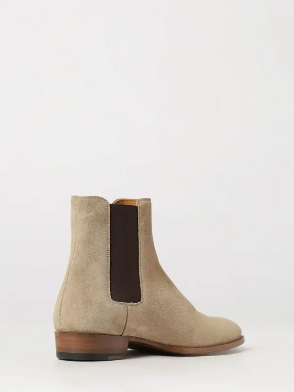 Saint Laurent Suede Chelsea Boots With Round Toe