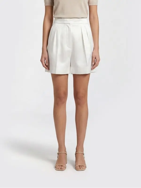 Max Mara Satin Shorts - White