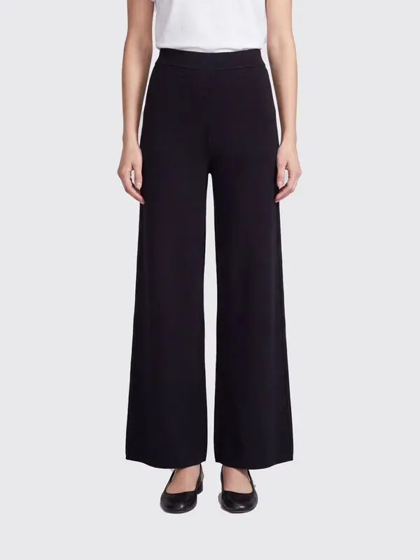 Max Mara High-waisted Wide Leg Knit Wool Trousers