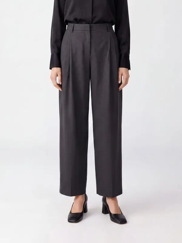Max Mara High-waisted Wool Wide-leg Tailored Trousers
