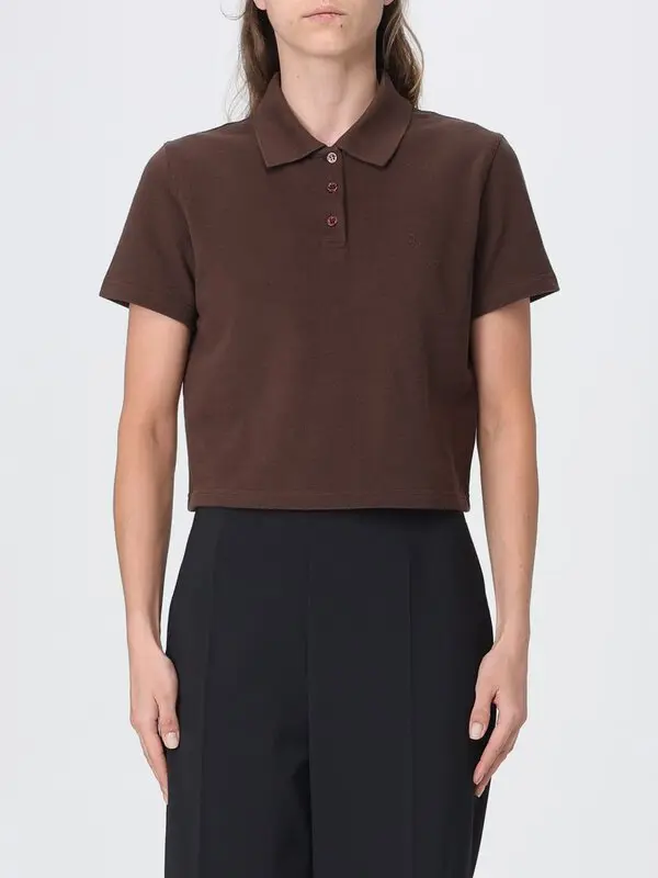 Saint Laurent Cotton Polo Shirt With Embroidered Monogram