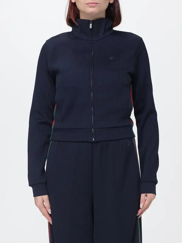 Gucci Web Stripe High Neck Slim Fit Technical Jersey Track Jacket