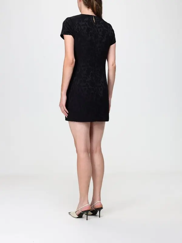 Saint Laurent Floral Print Cotton Blend Mini Sheath Dress
