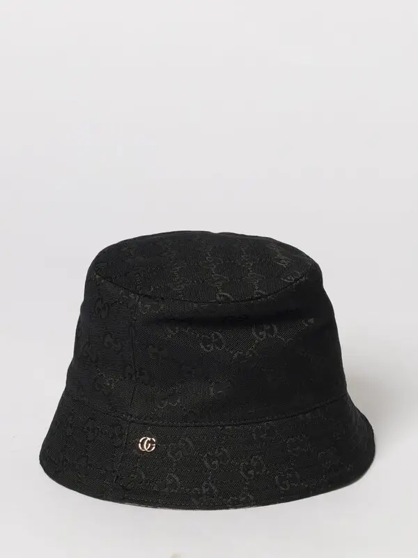 Gucci Reversible Gg Jacquard Canvas Hat - Black