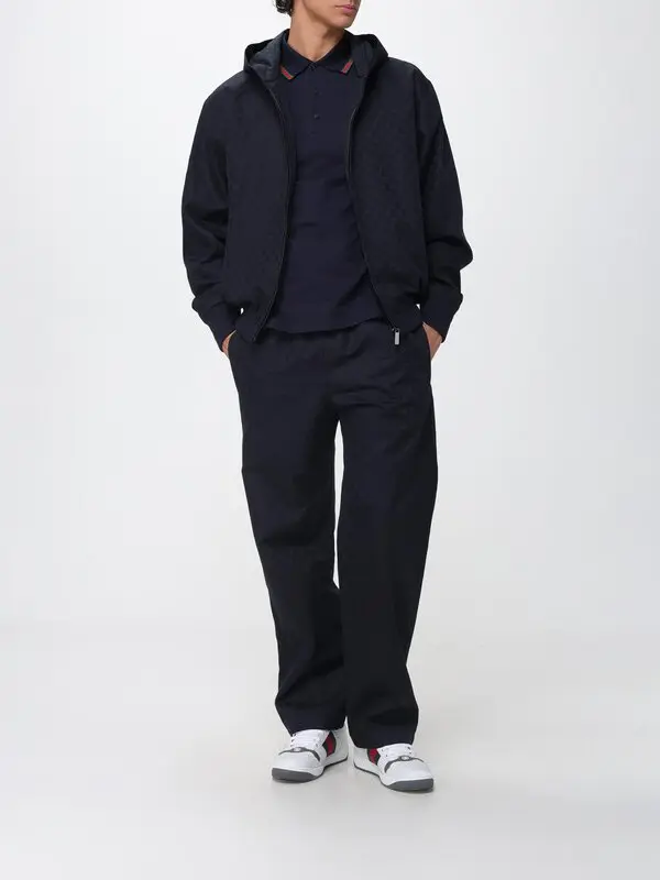 Gucci Short-sleeved Cotton Polo With Web Detail And Contrast Trim