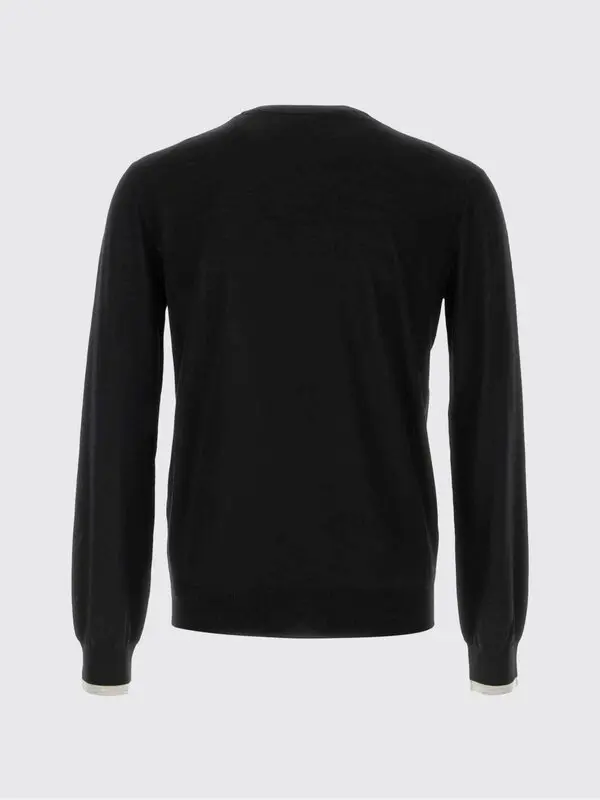Loewe Crewneck Sweater In Pure Wool With Contrasting Anagram Monogram