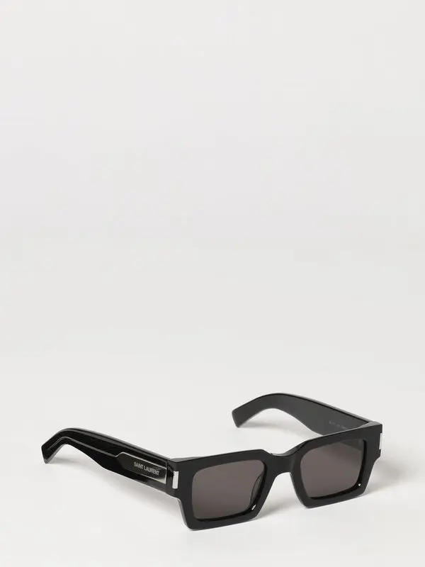 Saint Laurent Rectangular Acetate Sunglasses With Logo Lettering