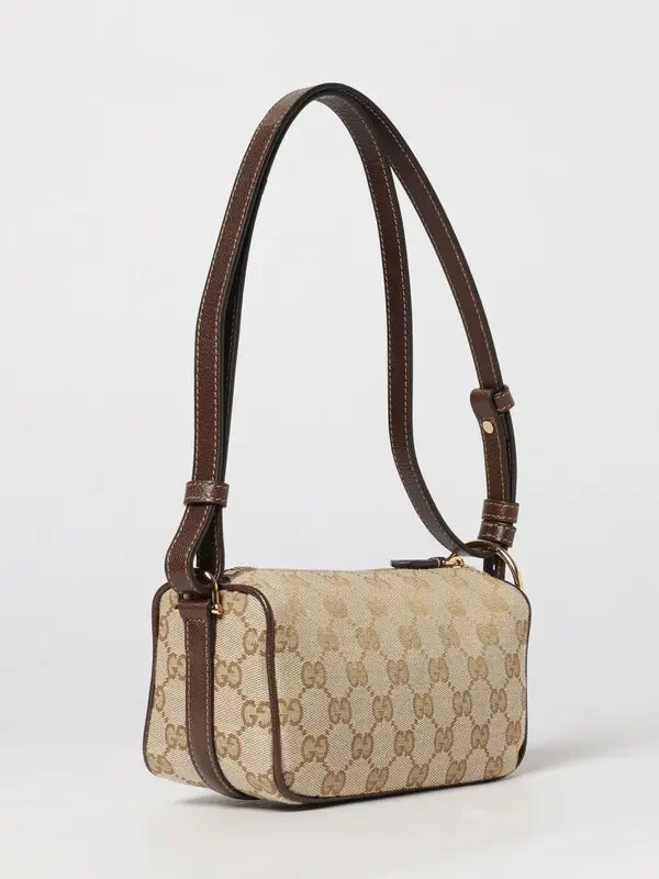 Gucci Gg Monogram Jacquard Cotton Mini Shoulder Bag