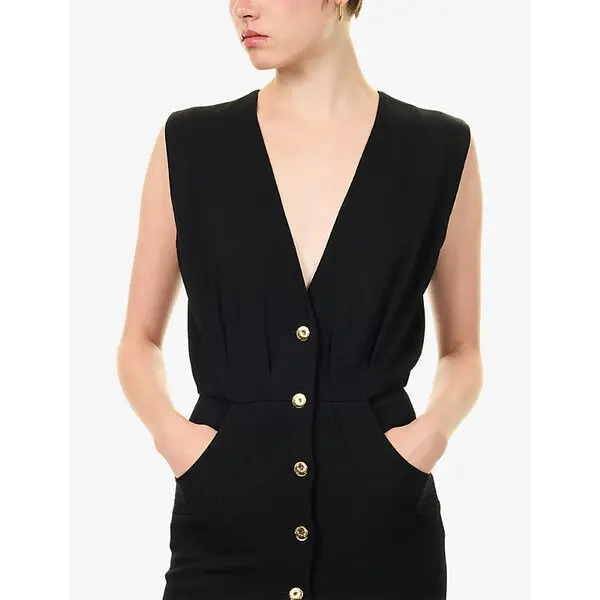 BLAZÉ MILANO Luna Button-up Woven Maxi Dress