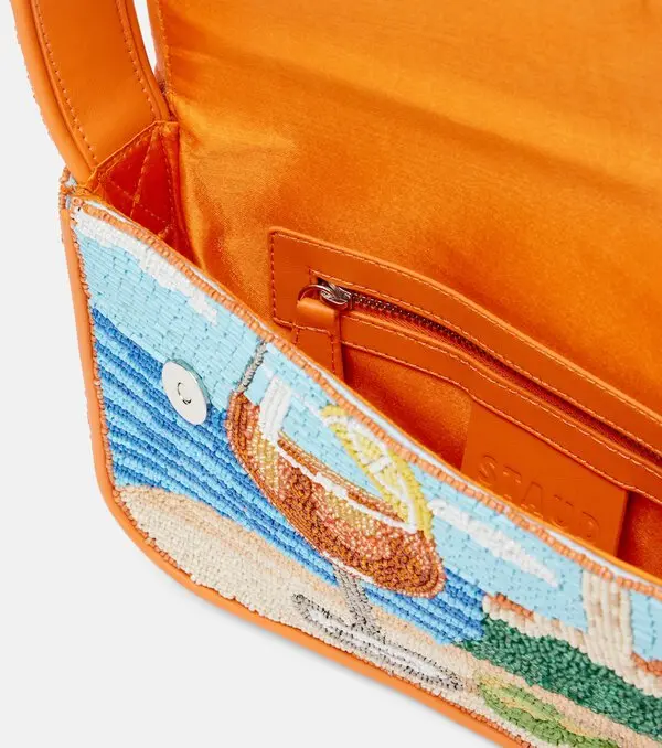 Staud Tommy Small Beaded Shoulder Bag - Multicoloured
