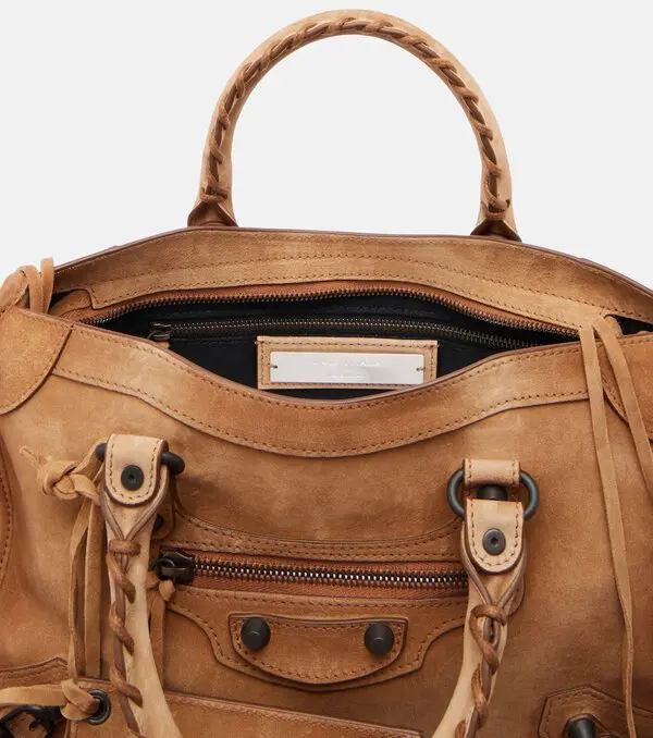 Balenciaga Le City Small Suede Top-handle Bag - Beige